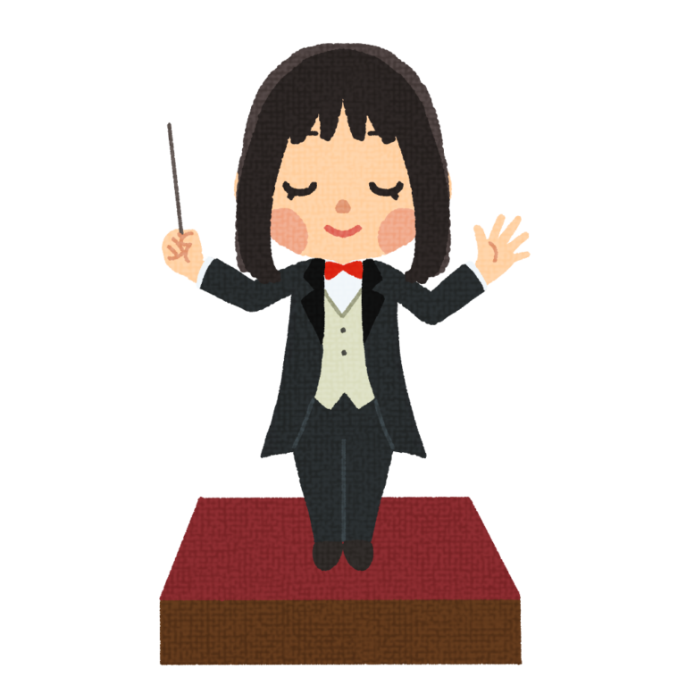 指揮をする女性 | イラストワールド 〜無料で使えるフリーイラスト素材〜