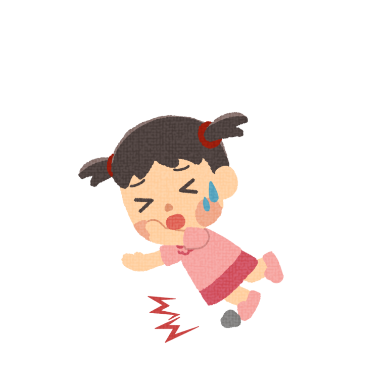 つまずいて転ぶ女の子 | イラストワールド 〜無料で使えるフリーイラスト素材〜