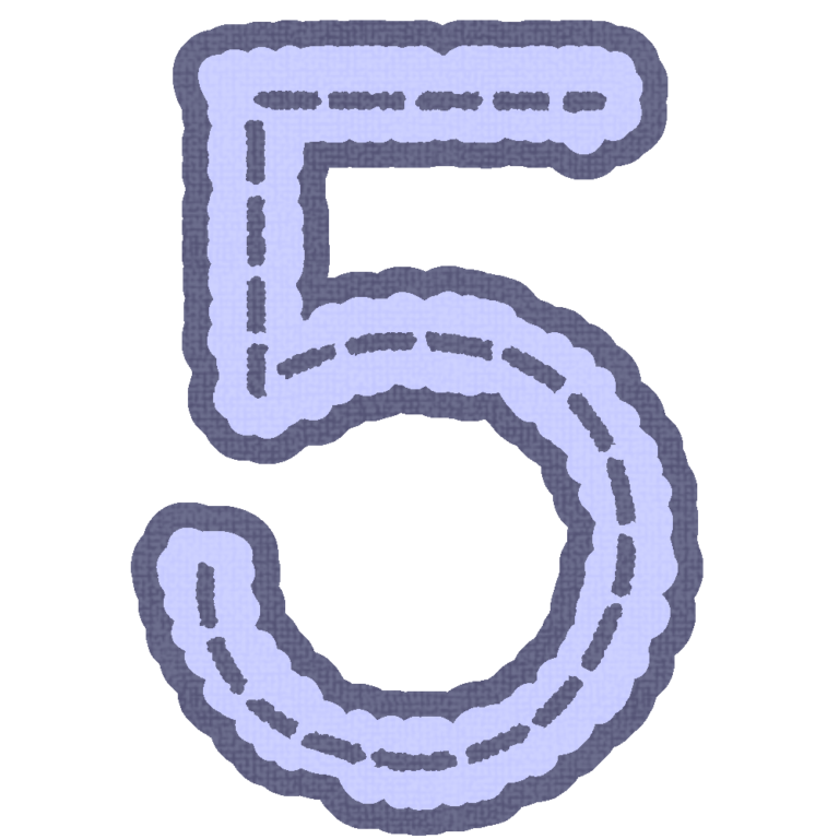 5（数字・かわいい） | イラストワールド 〜無料で使えるフリーイラスト素材〜