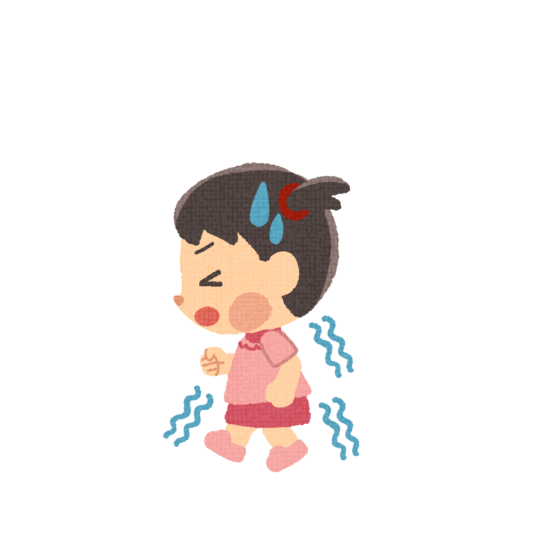 Girl with slow physical movement (Parkinson's disease) | illust world