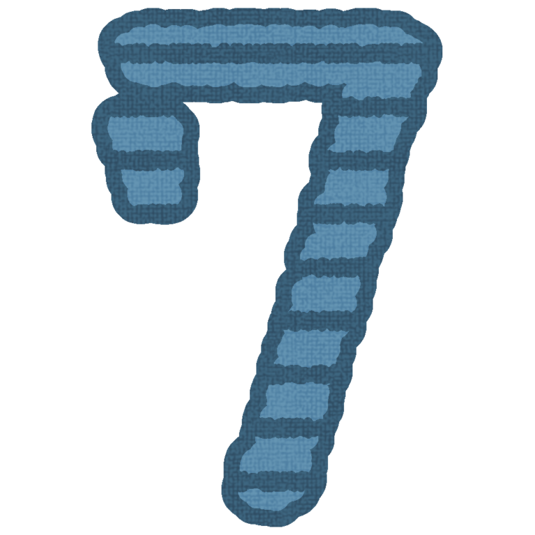 7 (number, cute). | illust world